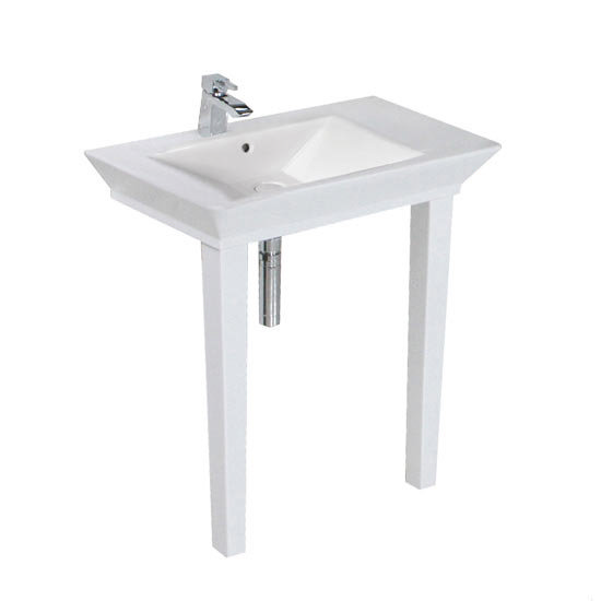 RAK Opulence 80cm His 'n' Hers Wash Basin Set w/ Porcelain Waste & Legs ...