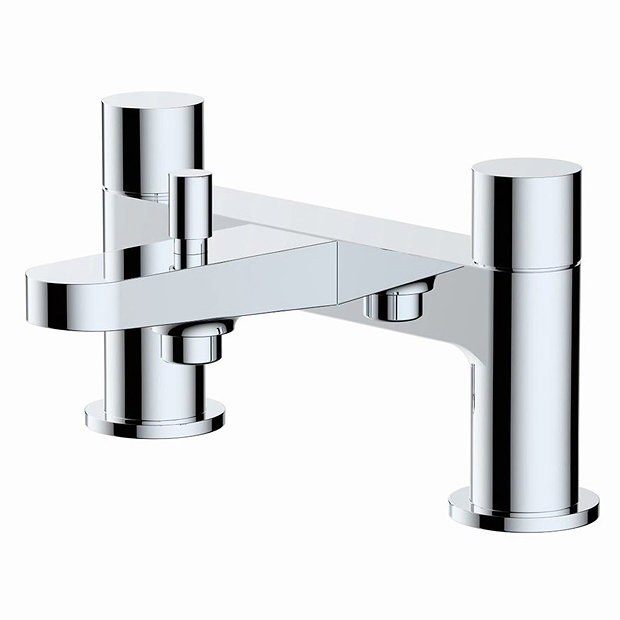 RAK-Petit Round Deck Bath Shower Mixer in Chrome | Victorian Plumbing