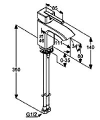 RAK Profile Standard Basin Monoblock - Chrome - PROBASM at Victorian ...