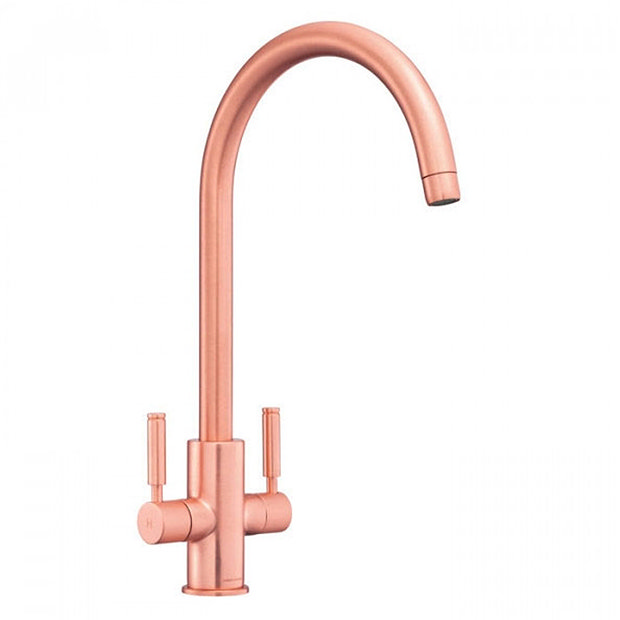 Rangemaster Intense Brushed Copper Dual Lever Kitchen Tap - TID1BC