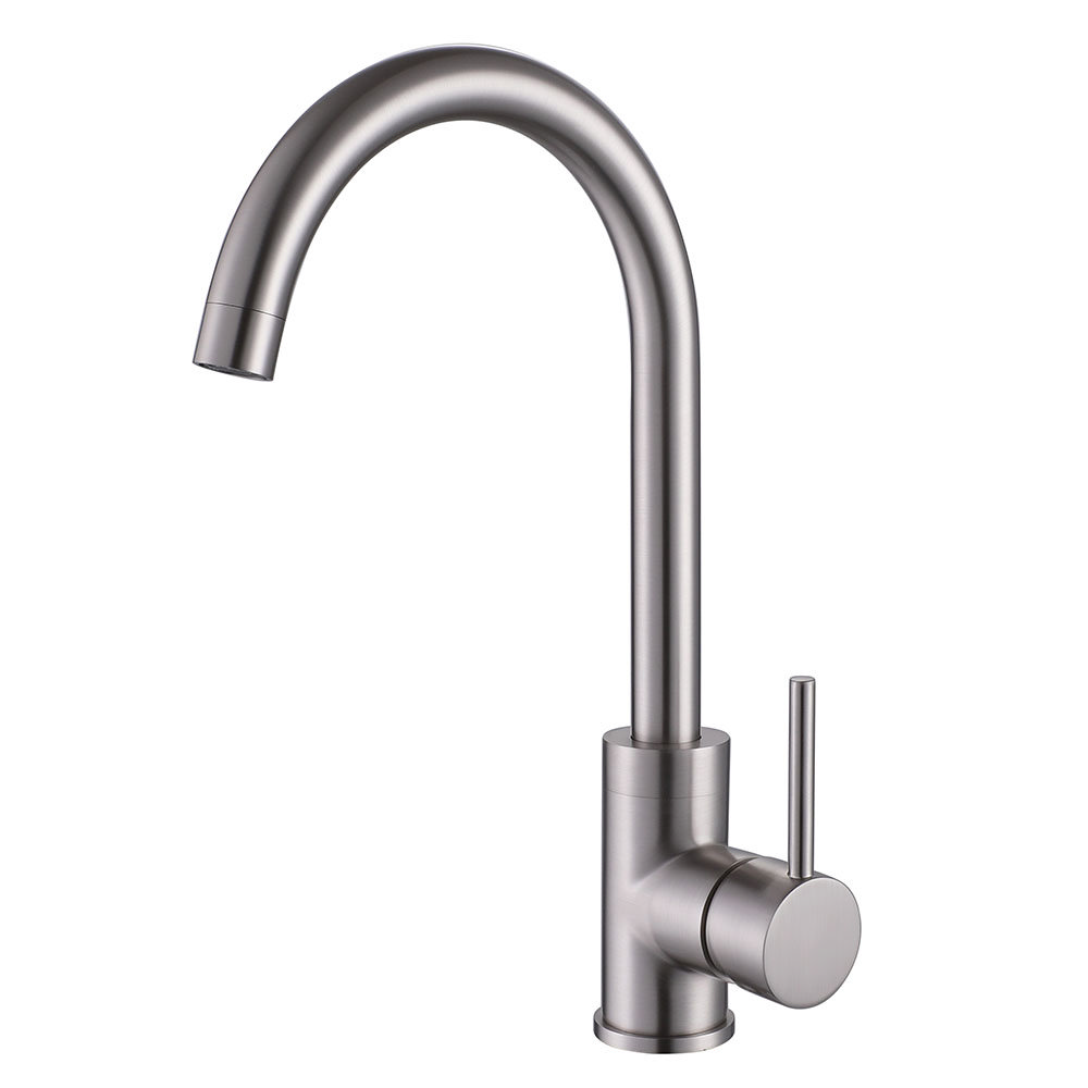 Reginox Kalix Single Lever Kitchen Mixer Tap - Brushed Nickel