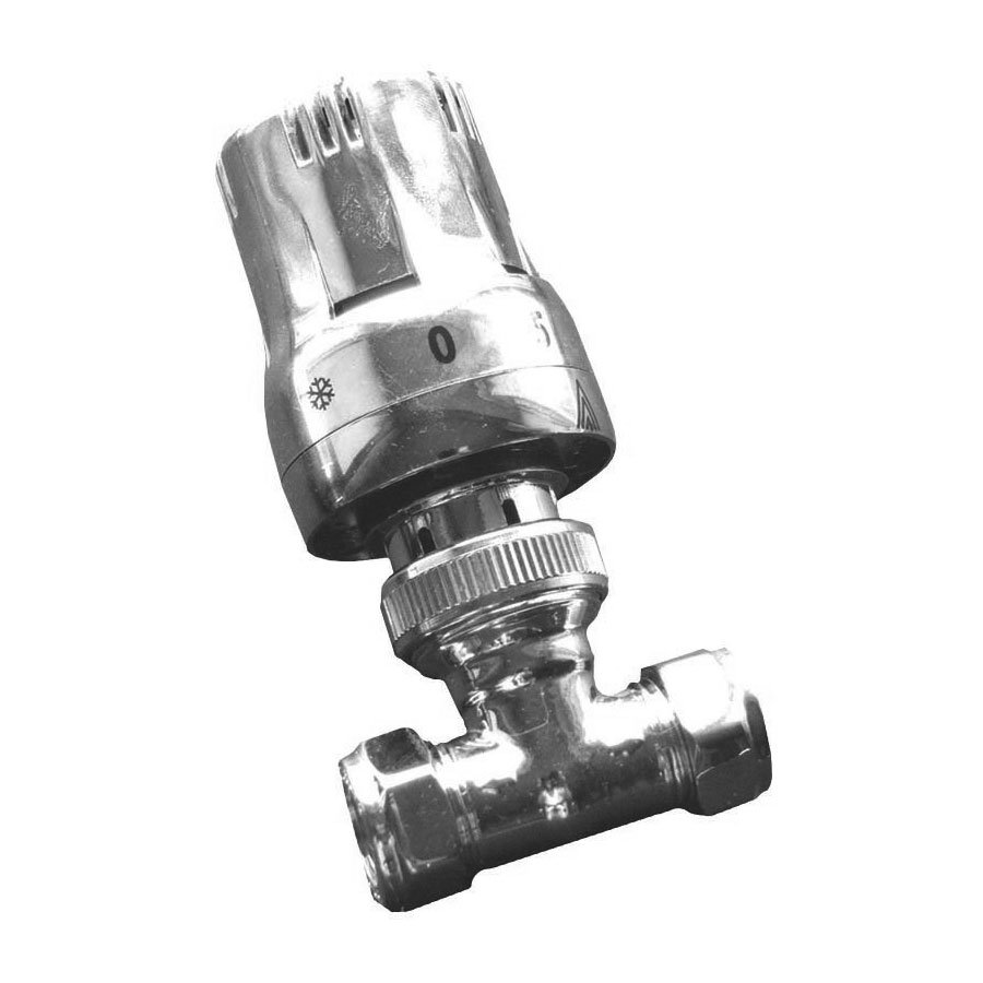Reina Windsor Thermostatic Straight Radiator Valves With Lockshield