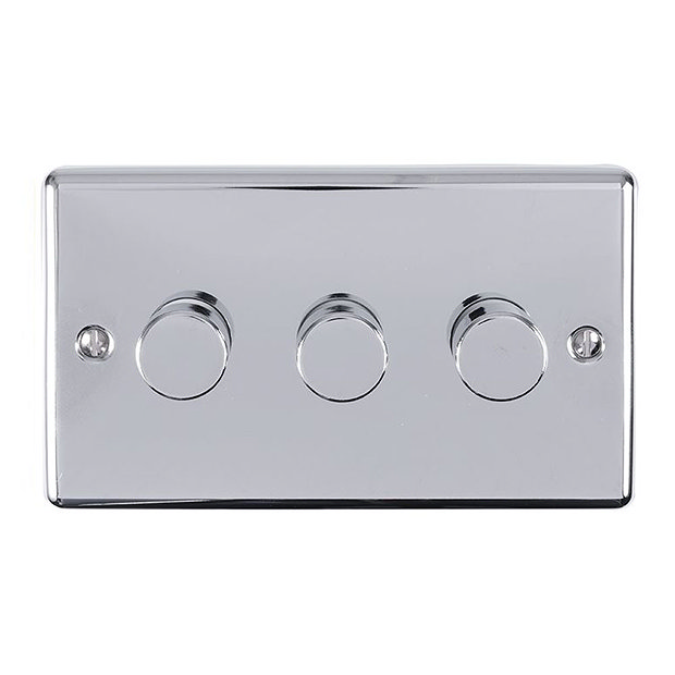 Revive 3 Gang 2 Way Dimmer Light Switch - Polished Chrome | Victorian ...