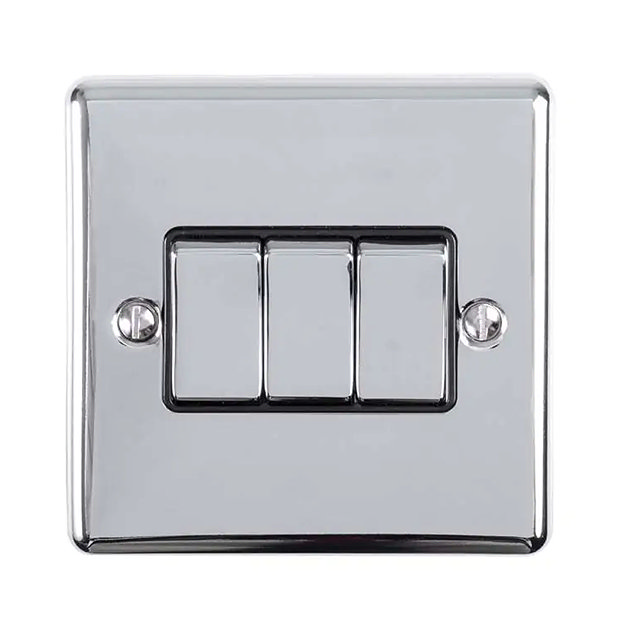 SHOP the Revive 3 Gang 2 Way Light Switch - Polished Chrome at ...
