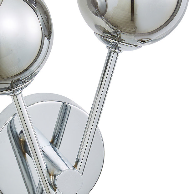 Revive Chrome/Smoked Glass 2-Light Cross Arm Wall Light I Victorian ...