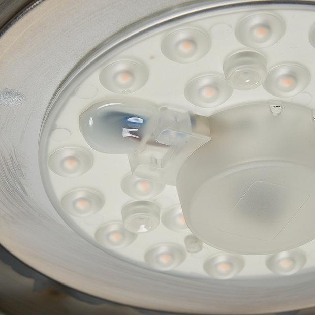 Revive LED Glass Dome Flush Ceiling Light - Chrome