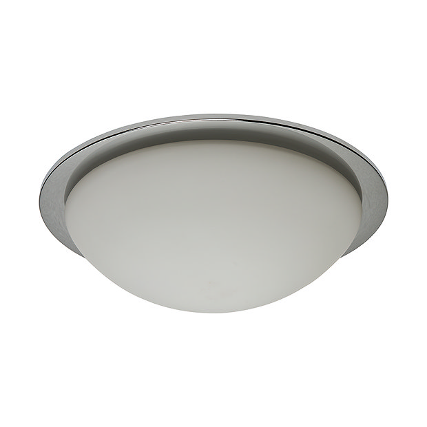 Revive LED Glass Dome Flush Ceiling Light - Chrome