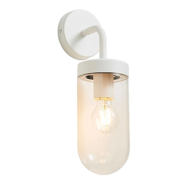 Revive Outdoor Ivory Curved Arm Wall Light