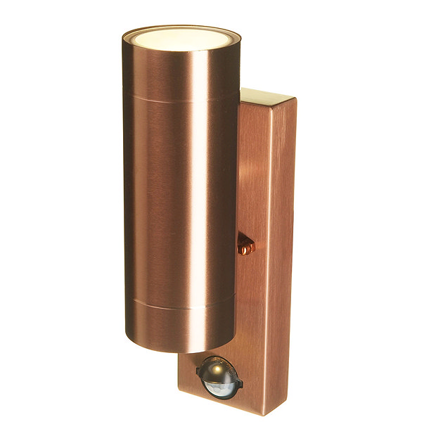 Revive Outdoor PIR Modern Copper Up & Down Wall Light