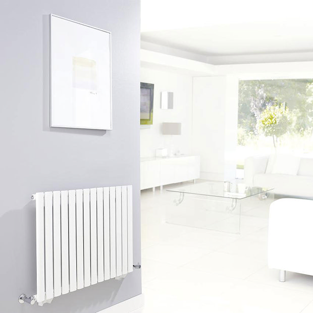 Revive Small Single Panel Designer Radiator - White at Victorian ...