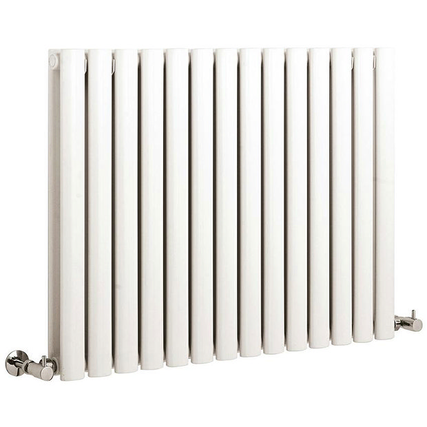Revive Small Double Panel Designer Radiator - White at Victorian ...