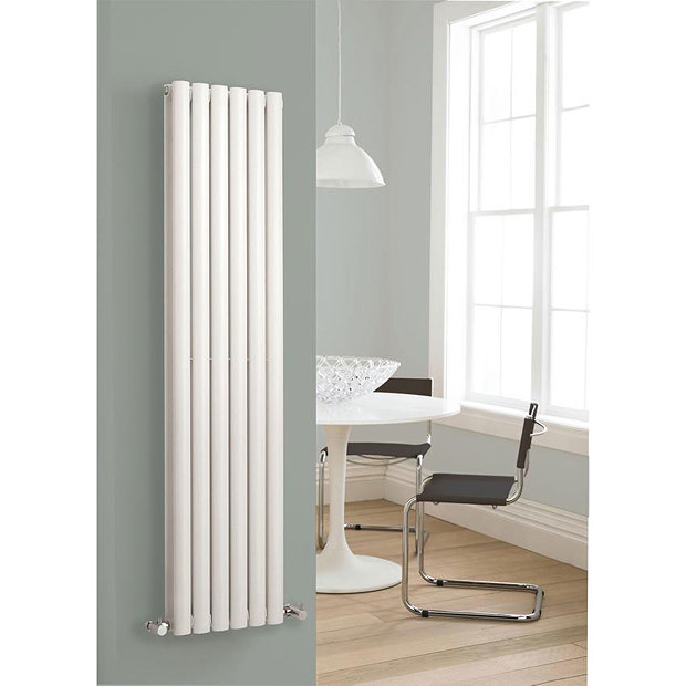 Revive Vertical Double Panel Designer Radiator - White at Victorian ...