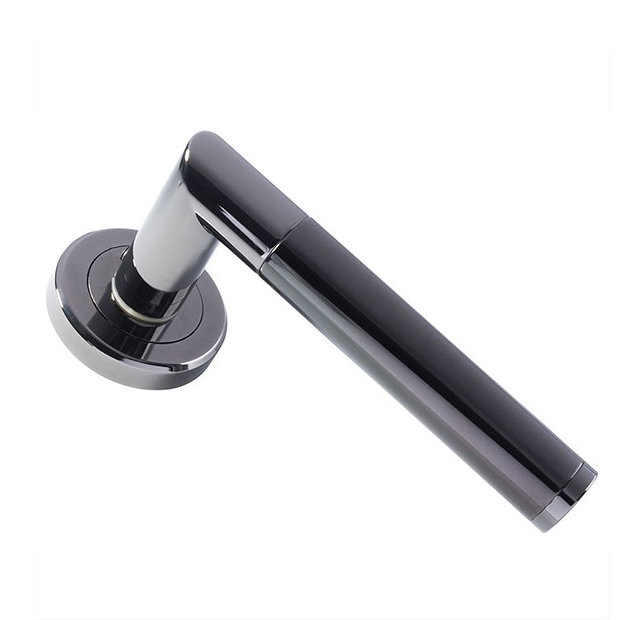 Revive Vesta Round Lever Door Handles - Black Nickel