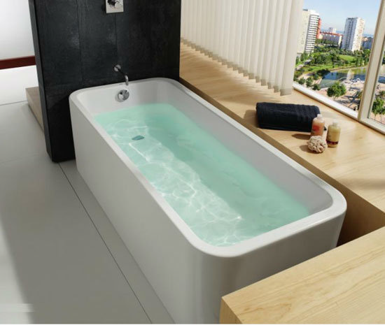 Roca - 1800 x 800mm Element One Piece Freestanding Bath and Panel ...