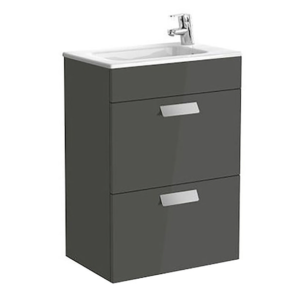 Roca Debba Vanity Unit - Anthracite Grey | Victorian Plumbing