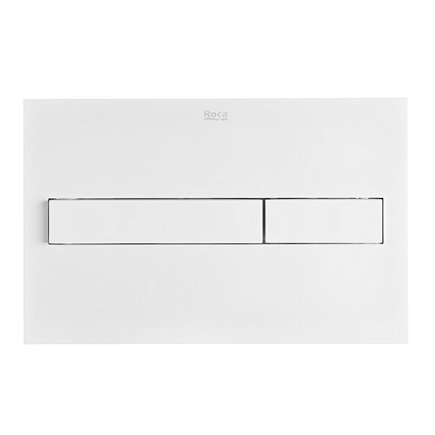 Roca PL7 Operating Panel Dual Flush Plate - Matt White - 890088207