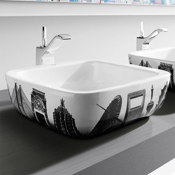 Roca - Urban Shanghai Countertop Basin - 400 x 400mm - White ...