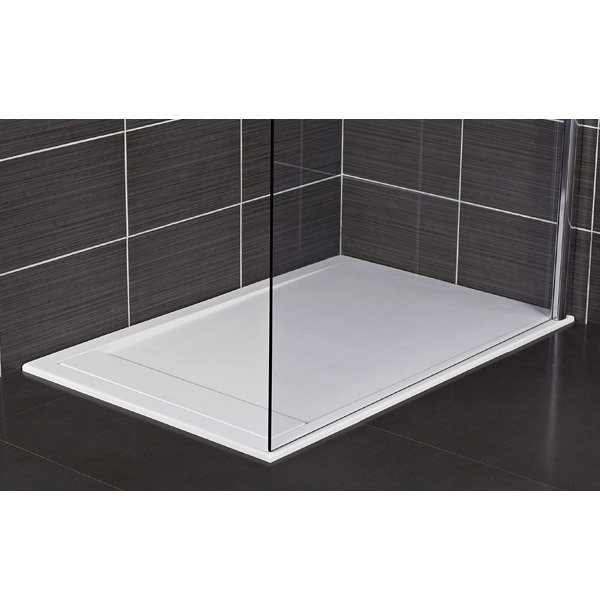 Roman - Infinity 40mm Low Profile Stone Rectangular Shower Tray - Matt ...