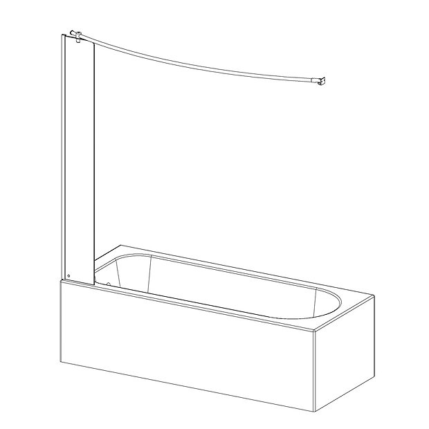 Roman Lumin8 Mini Fixed Bath Screen | From Victorian Plumbing.co.uk