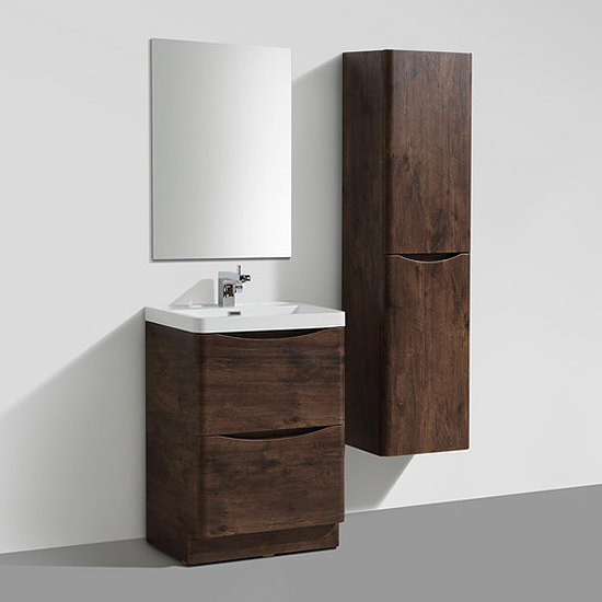 Monza Chestnut 600mm Wide Floor Standing Vanity Unit | Now Online