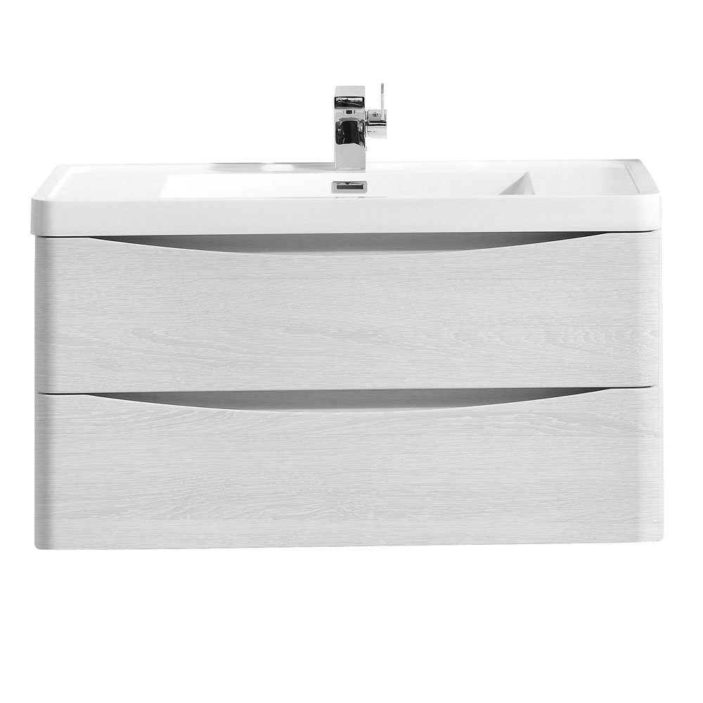 Monza White Ash 900mm Wide Wall Mounted Vanity Unit | Available Now