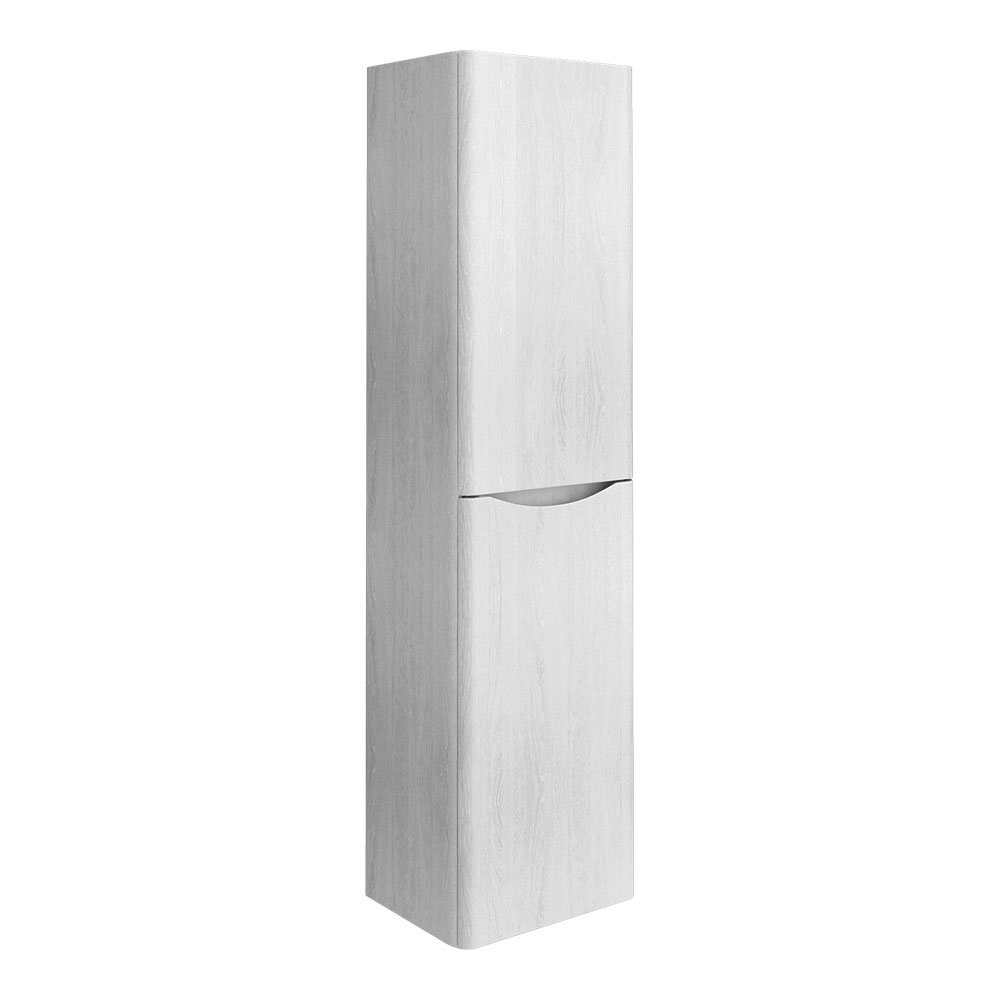 Monza White Ash Tall Wall Hung Storage Unit | Victorian Plumbing.co.uk