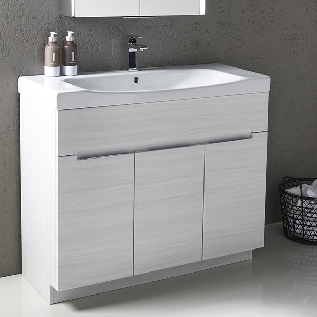 Roper Rhodes Diverge 1000mm Freestanding Unit | Charcoal Elm Finish