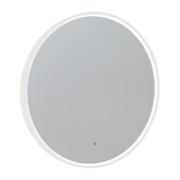 Roper Rhodes Frame 800mm LED Illuminated Round Mirror - Gloss White ...