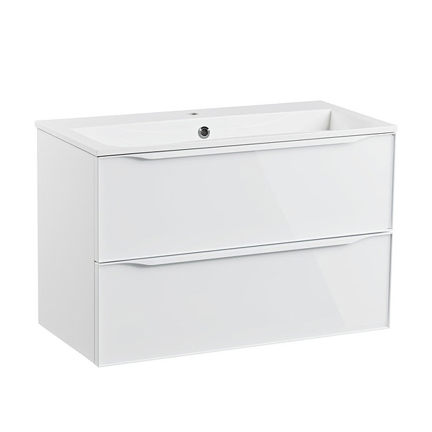 Roper Rhodes Frame 800mm Wall Mounted Vanity Unit & Isocast Basin ...