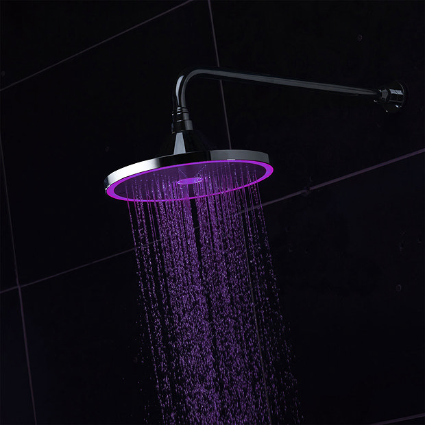 Roper Rhodes Round 220mm LED Shower Head | Victorian Plumbing.co.uk