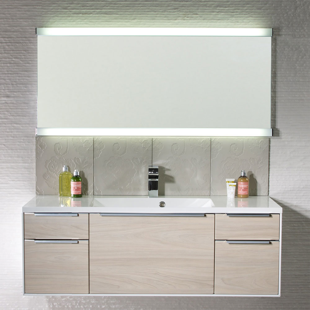 Roper Rhodes Vista 1200mm Wall Mounted Unit | White/Dark Elm Finish