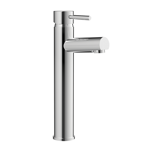 Round Tall Basin Mixer Tap Chrome
