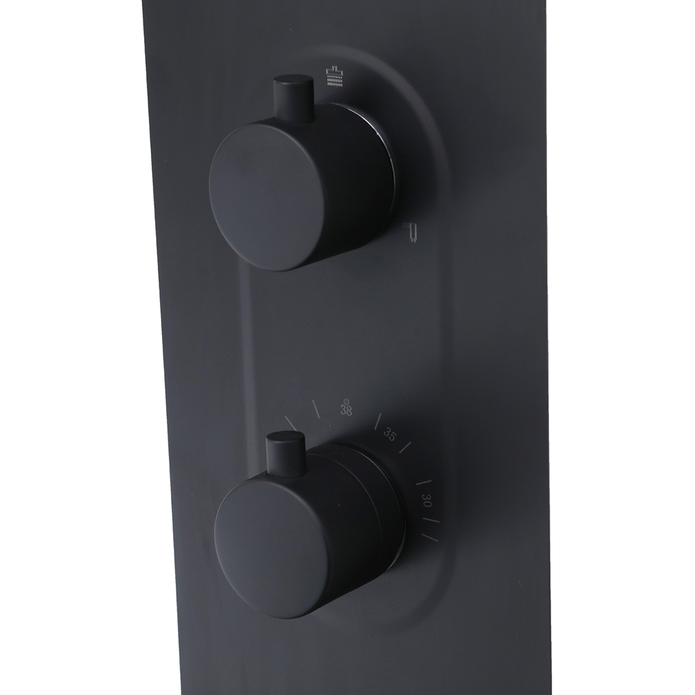 Roxbury Concealed Shower Tower Panel Matt Black
