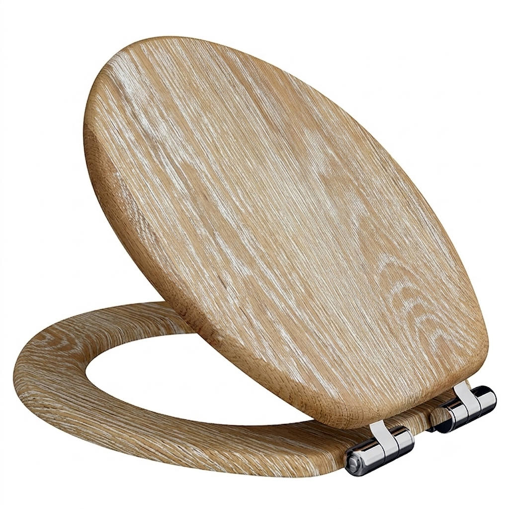 Solid Rustic White Wash Toilet Seat - Soft Close | Victorian Plumbing