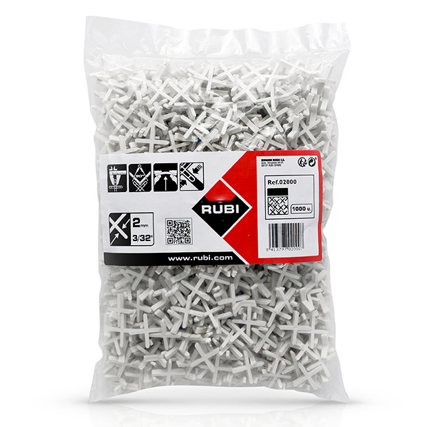 Rubi 1mm Tile Spacers (Pack of 1000)
