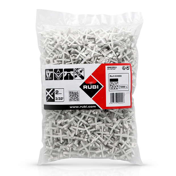 Rubi 2mm Tile Spacers (Pack of 300) - 02901