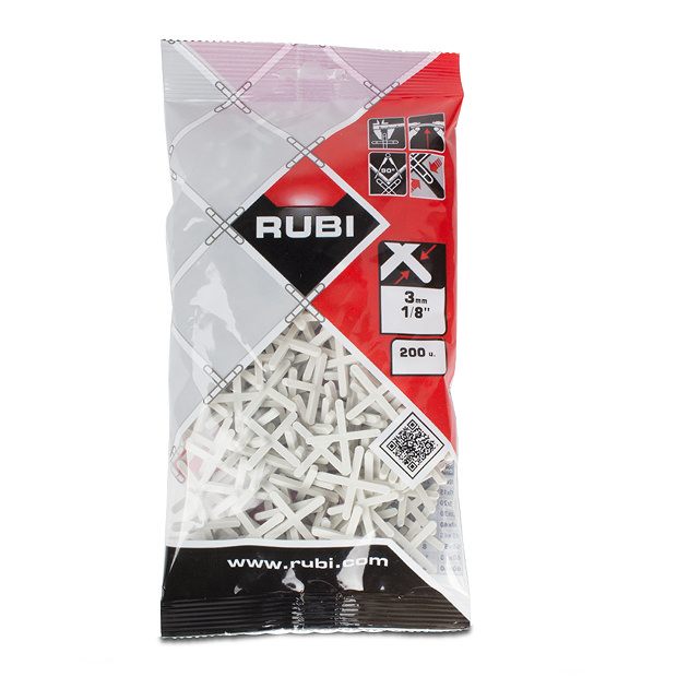 Rubi 3mm Reinforced Long Leg Tile Spacers (Pack of 200) - 02953