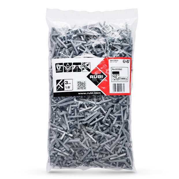 Rubi 3mm Tile T-Spacers (Pack of 1000)