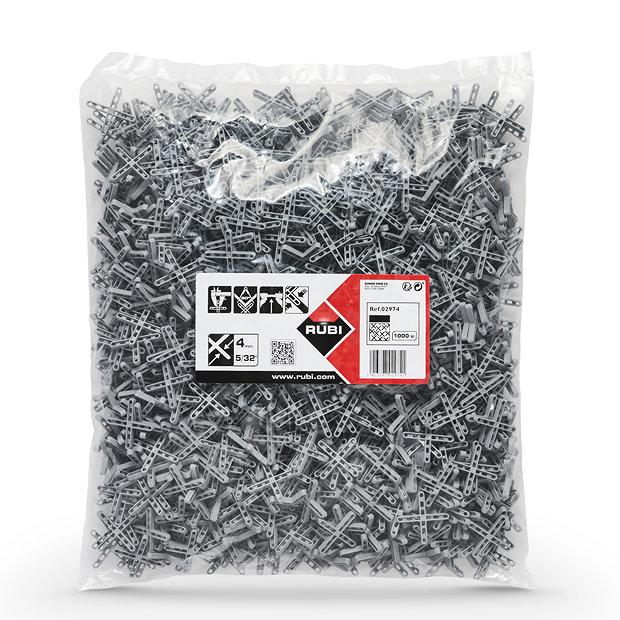 Rubi 4mm Reinforced Tile Spacers (Pack of 1000) - 02974