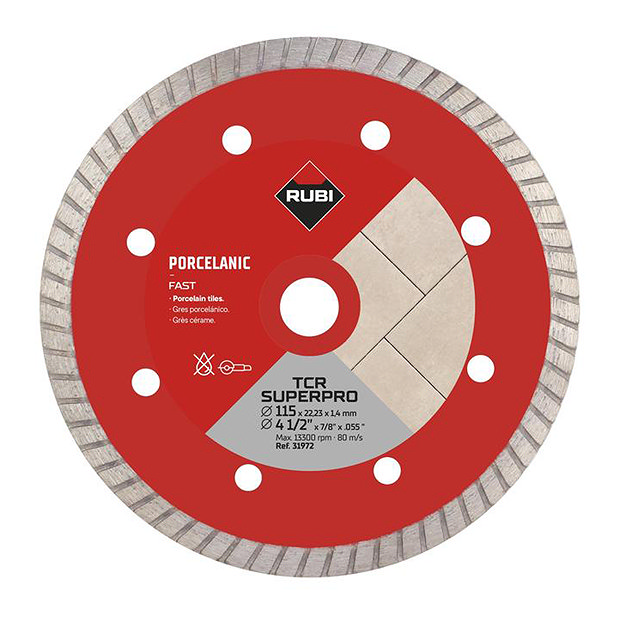 Rubi Turbo TCR Porcelain tile Diamond Blade - 115mm