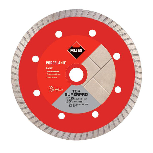 Rubi Turbo TCR Porcelain tile Diamond Blade - 125mm