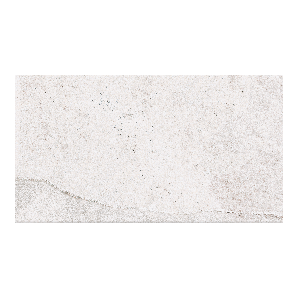 Salvo White Stone Effect Wall and Floor Tiles - 316 x 608mm