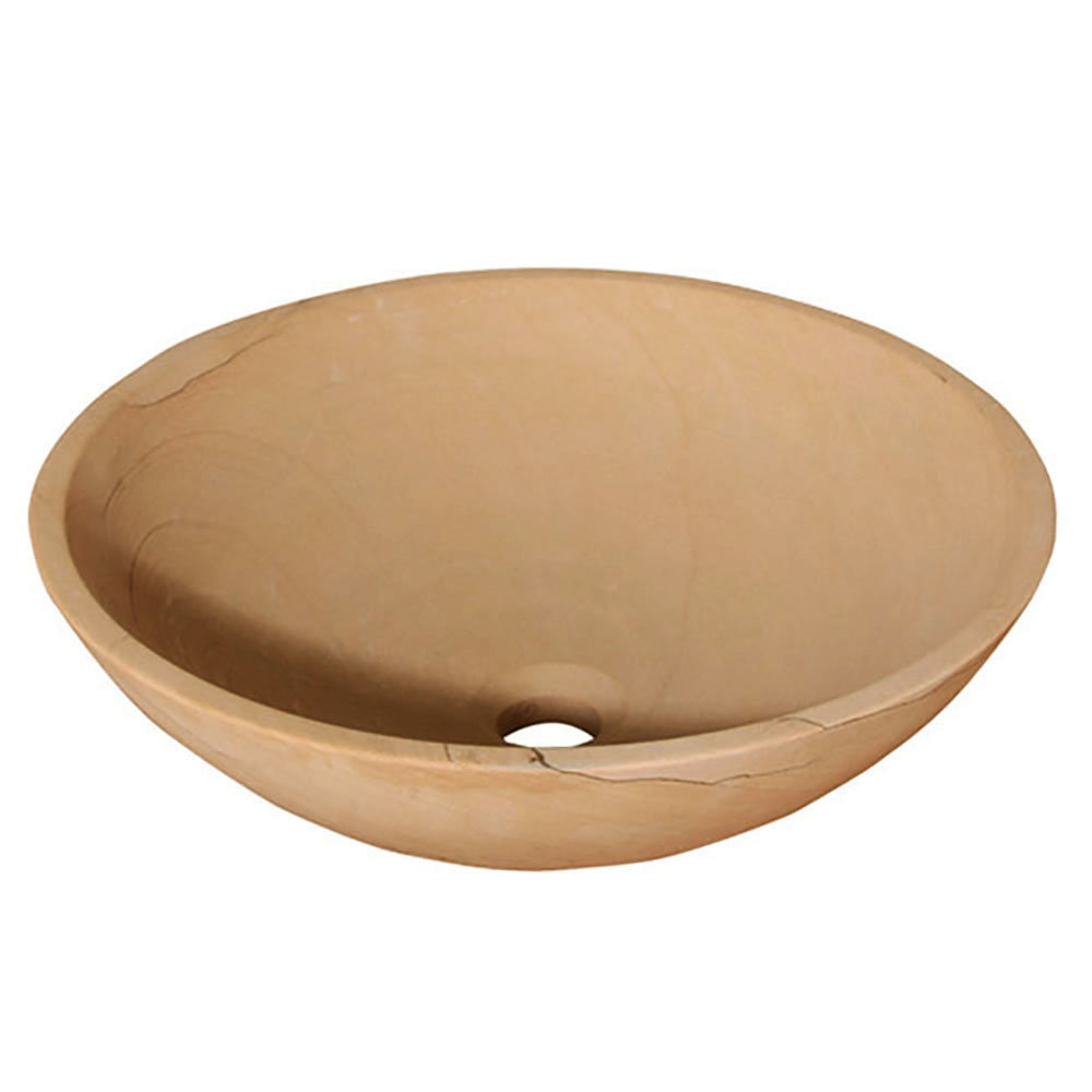 Sandstone 420mm Round Basin 0TH | Victorian Plumbing UK