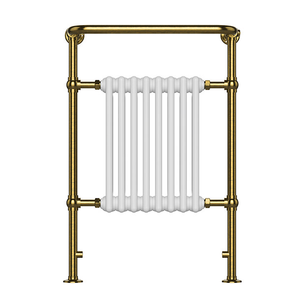 Chatsworth Savoy Brushed Gold Traditional Heated Towel Rail Radiator ...