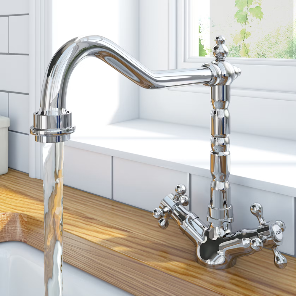 Schon Traditional Mono Kitchen Tap - Chrome