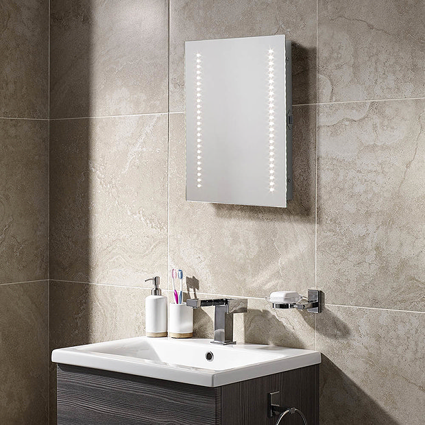 Sensio Sienna 390 x 500mm LED Mirror with Demister Pad & Shaving Socket ...