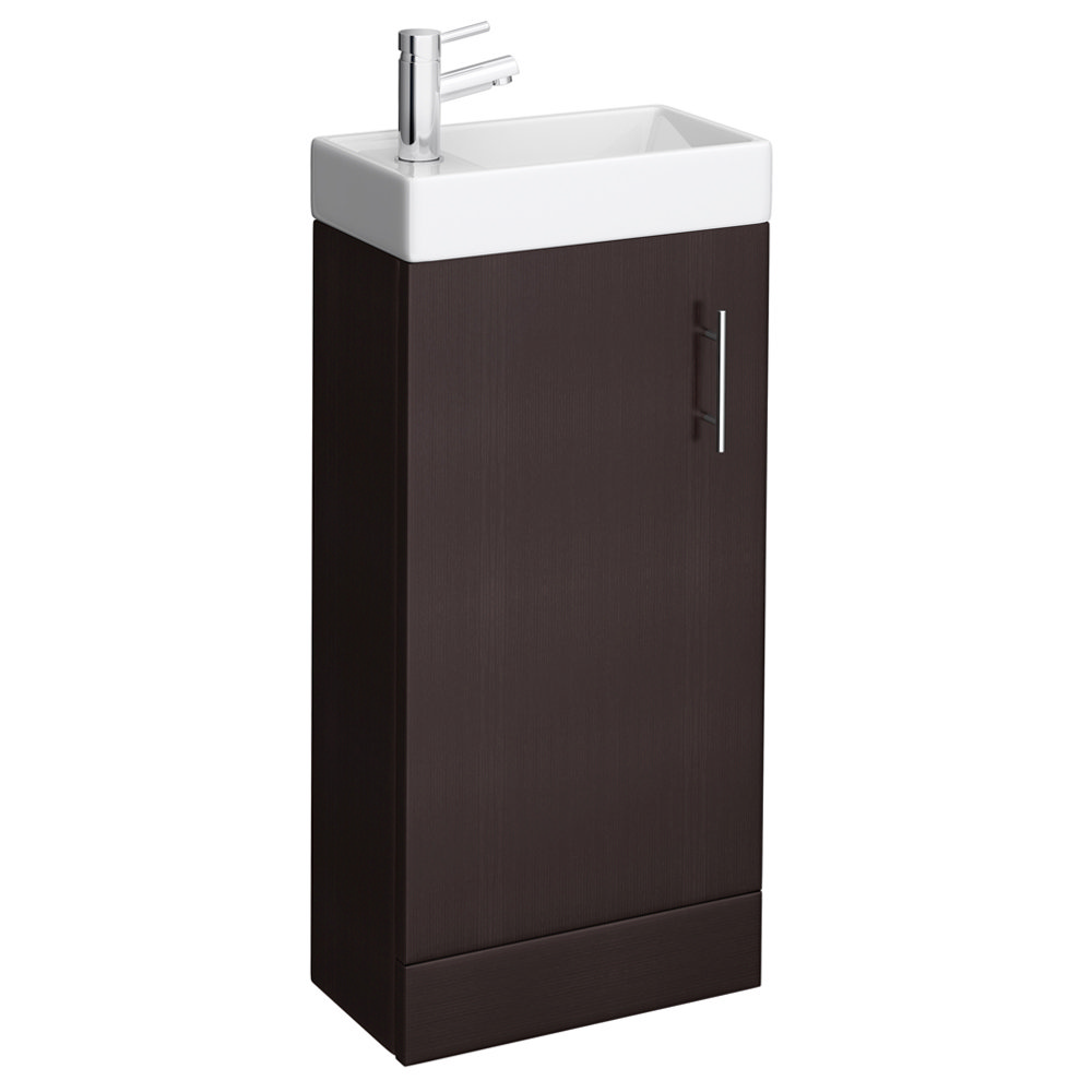Milan Compact Floor Standing Basin Unit | Ebony | Available Online
