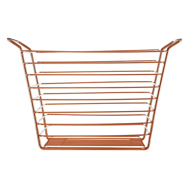 Shine Copper Plated Wire Basket