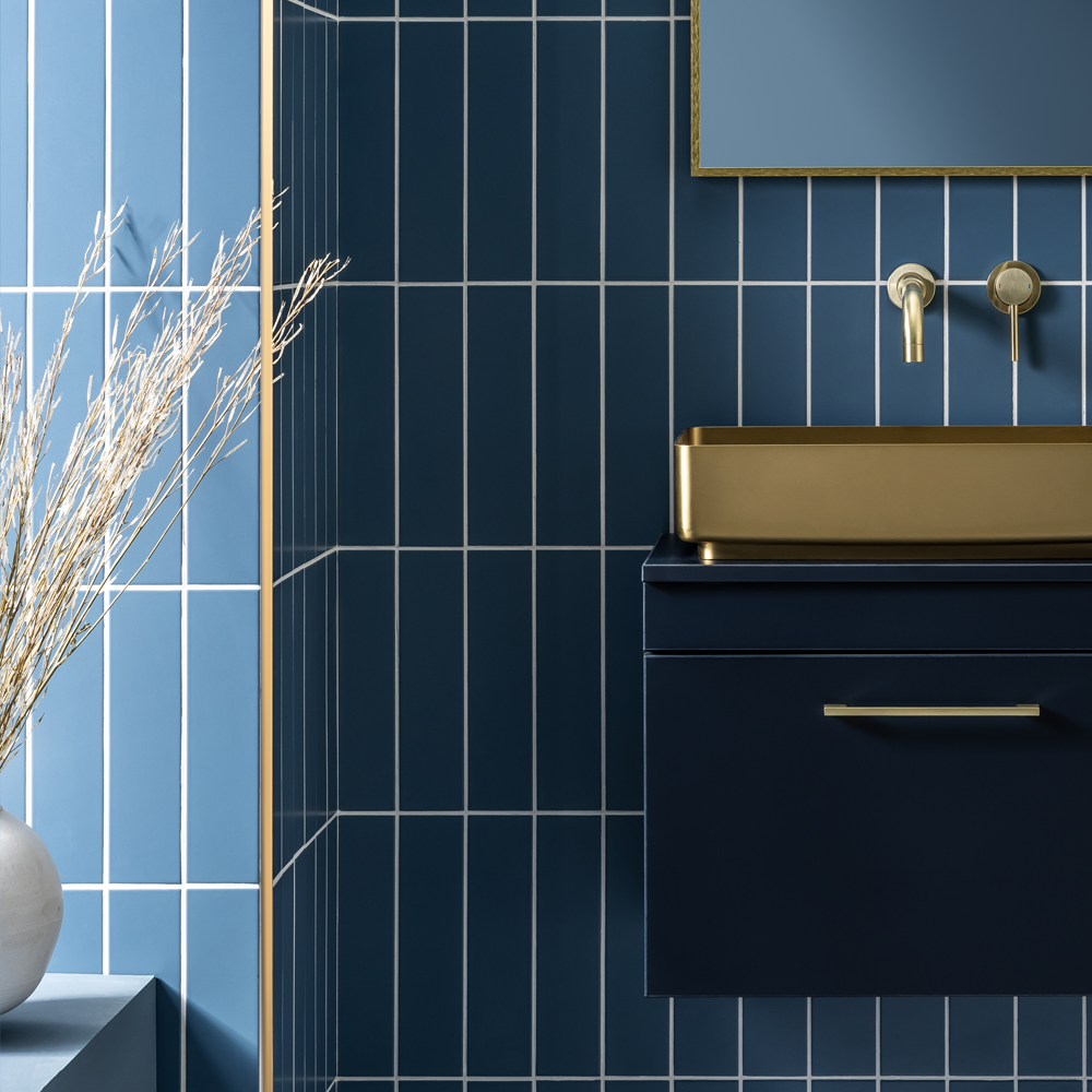 Shiny Gold 12.5mm L-Shape Metal Tile Trim | Victorian Plumbing UK