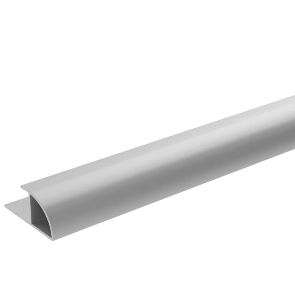 Showerwall 2450mm Extrusion External Quadrant End Trim - Satin Silver QT2